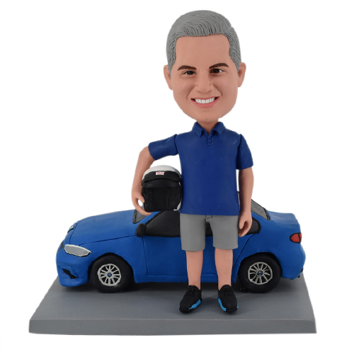 Custom personalized bobblehead with BMW carCustom Bobbleheads ...
